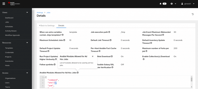 Running Ad Hoc Commands From Ansible Automation Controller Ansible Automation Platform 2833