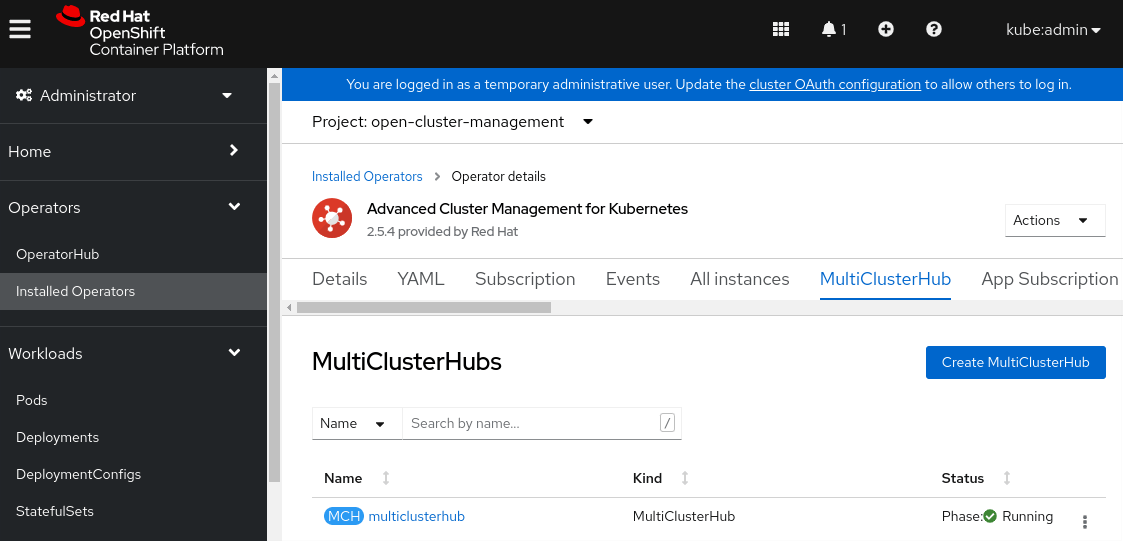 Install The Rhacm Operator Import An Existing Cluster Deploy A New Cluster Techbeatly