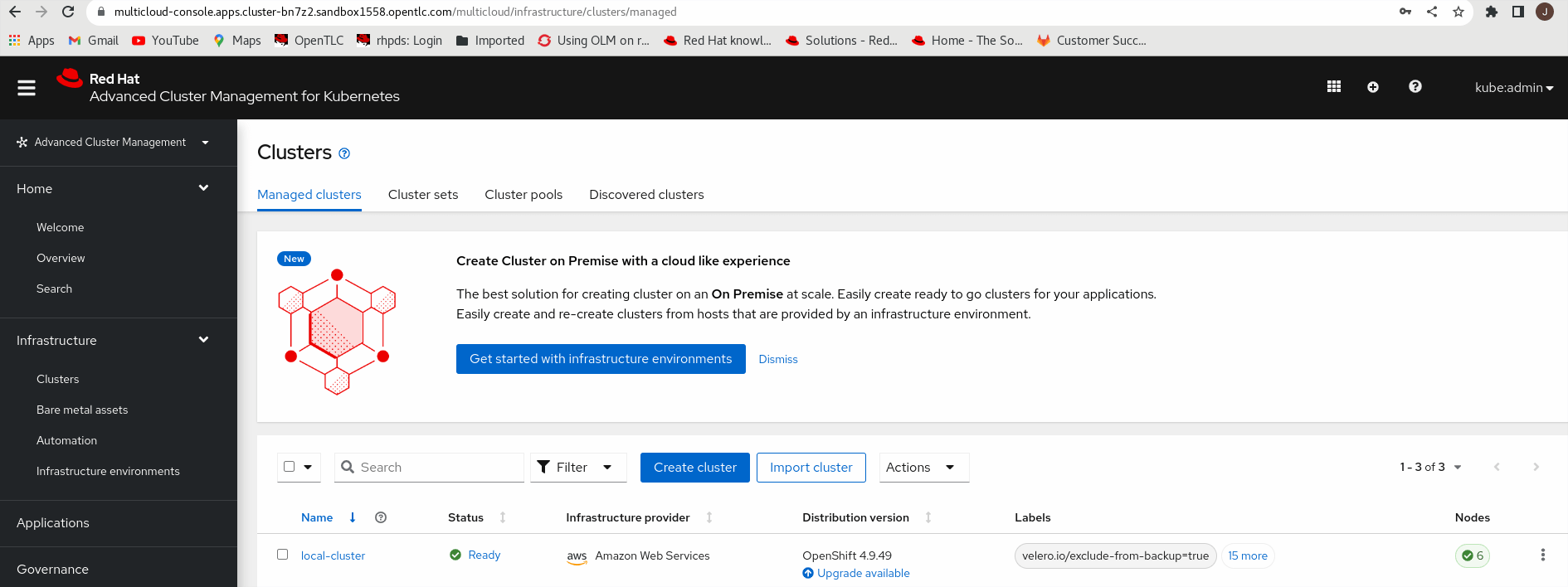 Install The Rhacm Operator Import An Existing Cluster Deploy A New Cluster Techbeatly