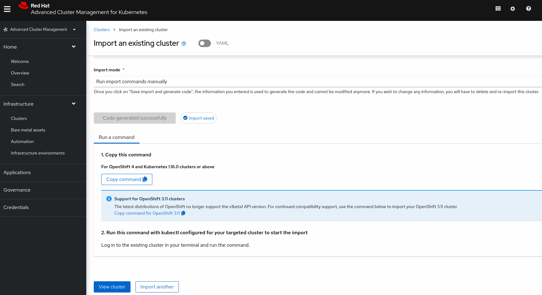 Install The Rhacm Operator Import An Existing Cluster Deploy A New Cluster Techbeatly
